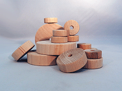 Smooth Wood Toy Wheels | Wooden Slab Wheels | Flat Faced Wheels | Bear ...