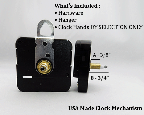 Mini Quartz Clock Movements - Buy Clock Parts | Bear Woods Supply