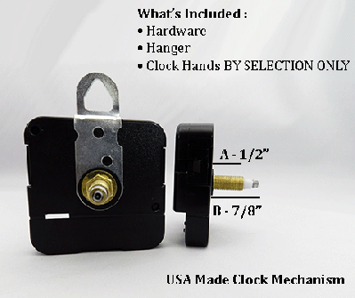 Mini Quartz Clock Movements - Buy Clock Parts | Bear Woods Supply