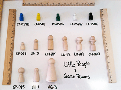 Wood Game Parts, Wooden Cribbage Pegs and Checkers | Bear Woods Supply