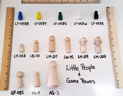 Wood Toy People - buy wooden pawns and peg dolls| Bear Woods Supply