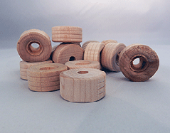 Treaded Wooden Wheels | Wooden Truck Wheels with Treads | Bear Woods Supply