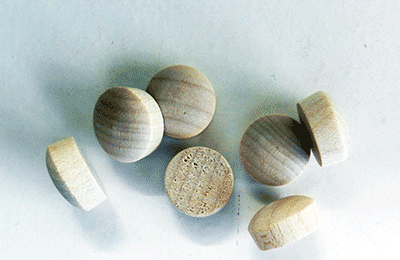 Birch Round Head Wood Plugs with Tapered Sides (1/2" Diameter) - Per ...